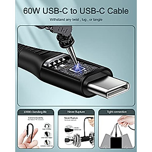 AILKIN 2 Pack Dual Port USB C Car Charger + 2Pack 6ft Fast Charging Type C to C Cable