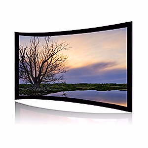 n/a 4K 16:9 White Woven Acoustic Transparent Customize 3D Curved Fixed Frame Projector Screen for Home Cinema Projection Screen (Size : 133inch)