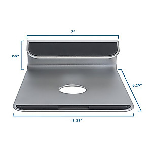 Mount-It! Tilted Laptop Riser for MacBook and iPad Pro - Ergonomic Laptop and Tablet Wedge - Laptop Cooling Stand for MacBook, MacBook Pro, Chromebook, iPad Pro, Drawing Tablets with 11"-15" Screens