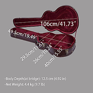 Crossrock Hardshell Arch Top wood case fits OM, Martin 000 Guitars-Vinyl Tweed(CRW600OMTW)