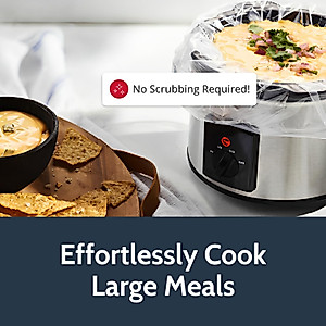 PanSaver Slow Cooker Liners - Disposable Liners for Instant Cleanup with No Scrubbing - Fits 3-6 Quarts, 4 Count