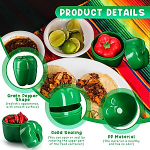 Tioncy 6 Pcs Chili Pepper Decoration Pepper Savers Green Pepper Storage Containers for Refrigerator Reusable Pepper Keepers Plastic Pepper Holder Organizer for Home Festival Kitchen Decorations