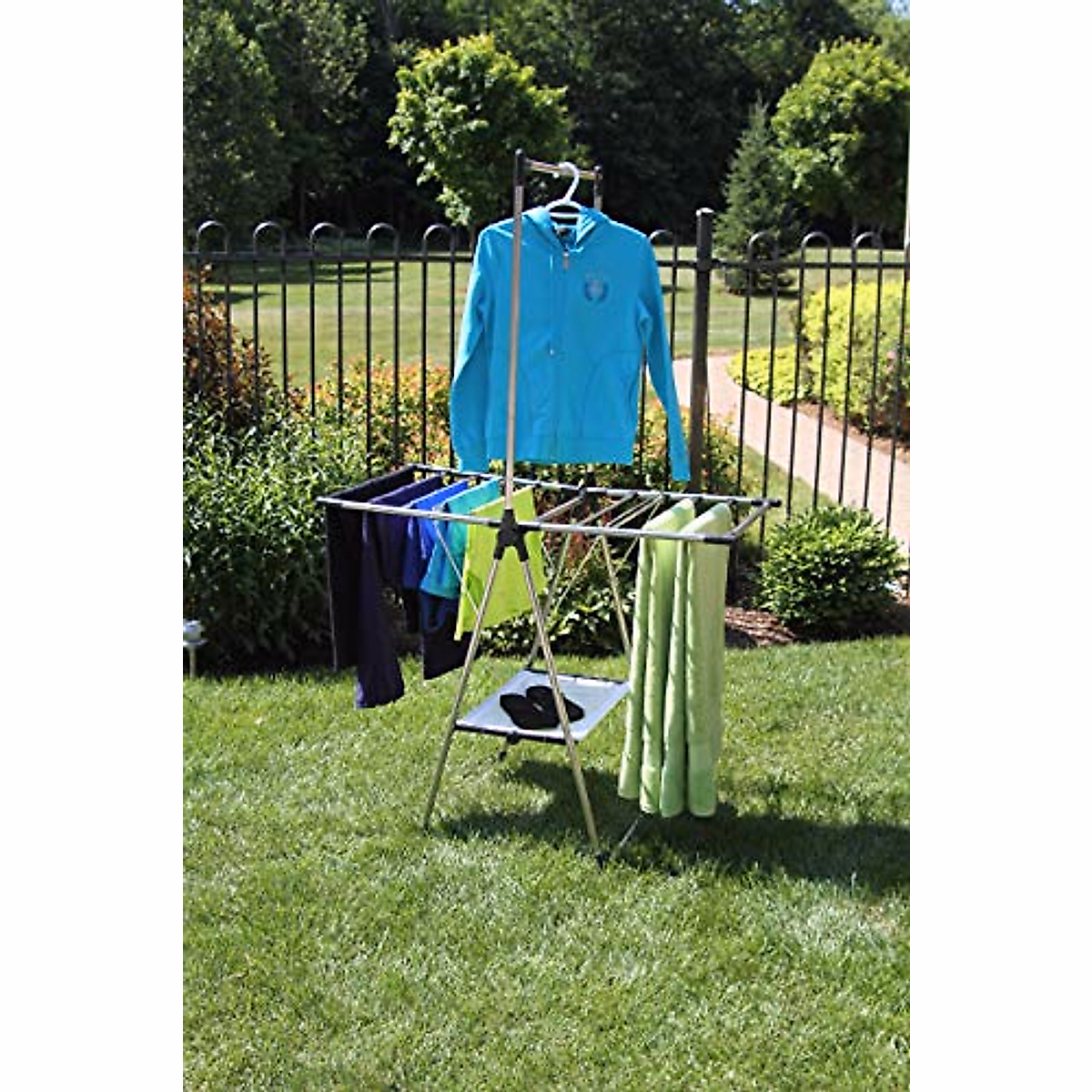 Greenway GFR1211SS Stainless Steel Indoor/Outdoor Compact Drying Center with Mesh Shelf