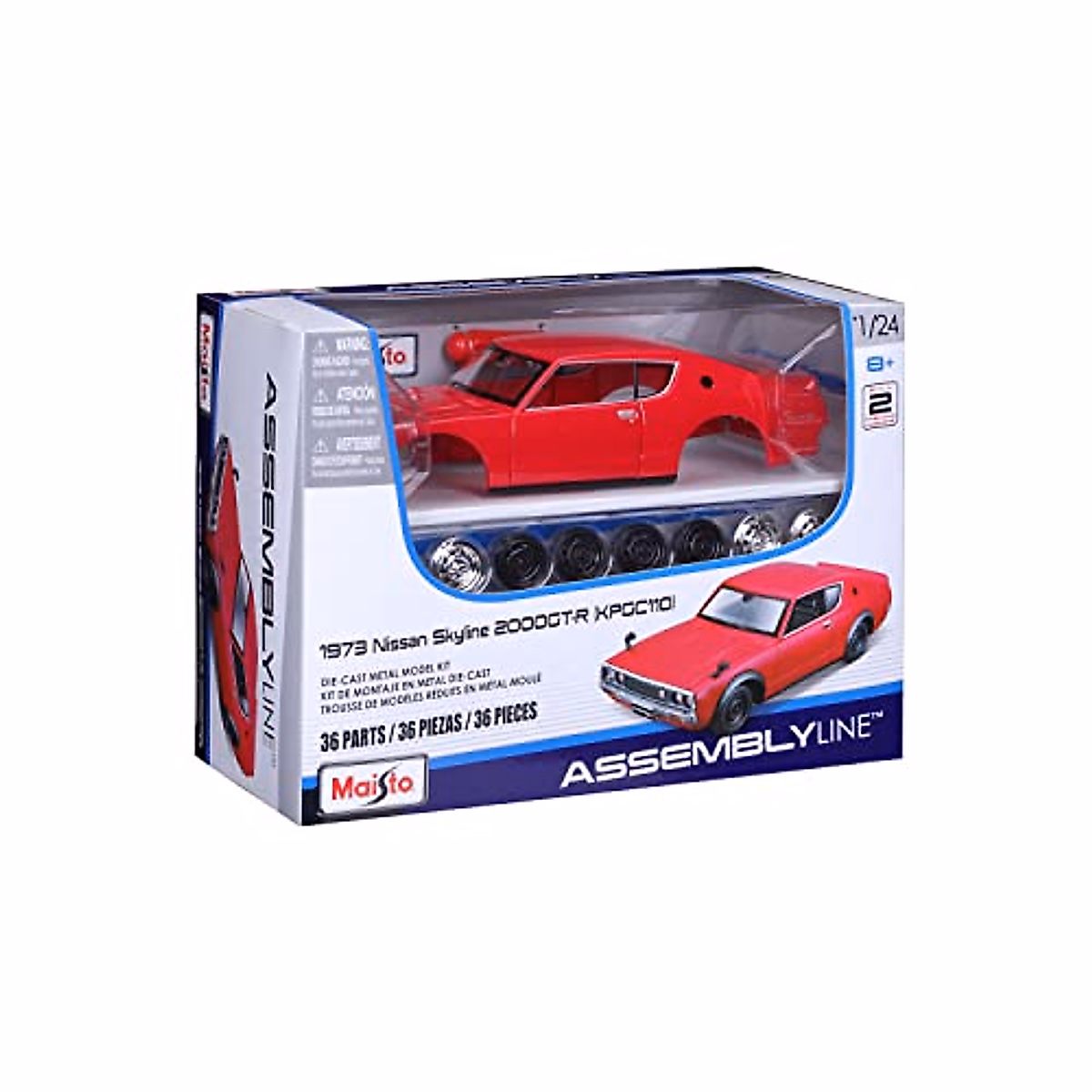 Maisto 1:24 Assembly Line 1973 Nissan Skyline 2000GT-R, Red