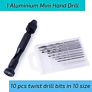 Mr. Pen- Hand Drill with 10 Drill Bits (0.6-3.0mm), Jewelry Drill, Resin Drill, Mini Drill, Hand Drill for Jewelry Making, Pin Vise Hand Drill, Hand Drill for Resin, Micro Drill Bit, Mini Drill Set