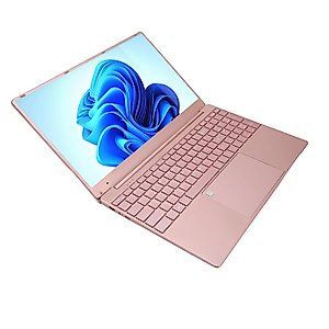 Tangxi 15.6 Inch Laptop,for Intel N5095,Quad Core 16G RAM 128G ROM,Fingerprint Unlock Laptop with Numeric Keypad,Backlight Keyboard,Slim Laptop for Windows 10,Rose Gold