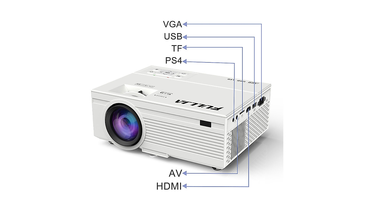 FULLJA WiFi & Bluetooth Mini Projector - HD 1080P