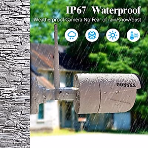 OOSSXX (3.0MP Wireless Extend Camera with Audio) Just Wireless Extend Camera Wireless Security System(3.0MP/5.0MP System) IP67 Waterproof WiFi Camera, Wireless Surveillance Camera