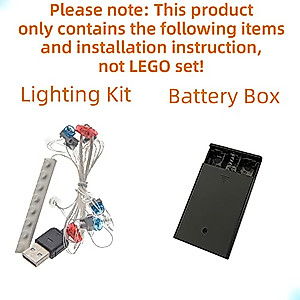 GEAMENT LED Light Kit Compatible with Lego 21108 Ghostbusters ecto 1 (Ver.2014) - Lighting Set for Building Model (Model Set Not Included)