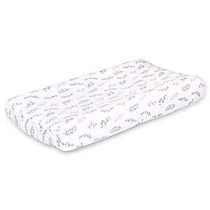 The Peanutshell Farmhouse Floral Leaves Changing Pad Cover