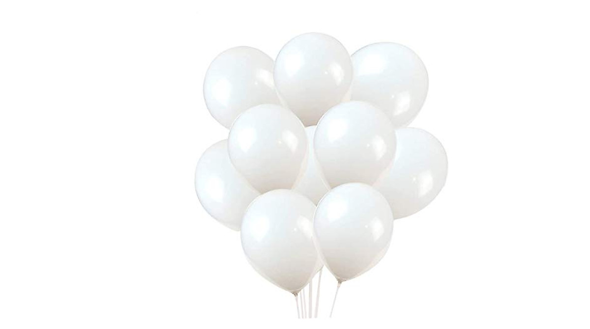 100 White Latex Balloons 12-Inch | Party & Event Decor