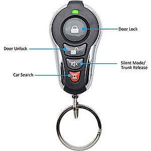 Car Remote Central Lock MASO Car Door Lock Keyless Entry System Kit with 2 Remote Controllers Universal for 12V Vehicle