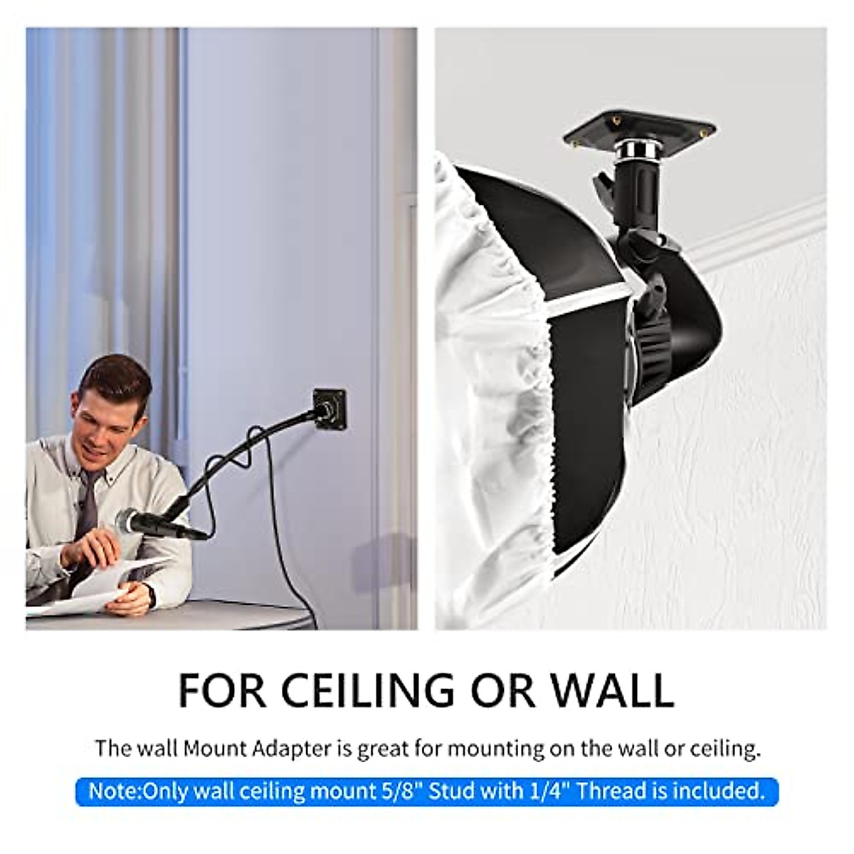 Neewer® Photography Photo Studio Video Wall Ceiling Mount 5/8" Stud with 1/4" Thread