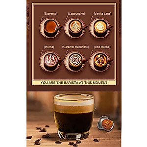 CHULUX 1400W Espresso Machine for Nespresso Capsules: Espresso and Lungo Cups, One Cup Premium Italian 20 Bar ODE Pump Espresso Maker - Perfect for Office & Coffee Lovers
