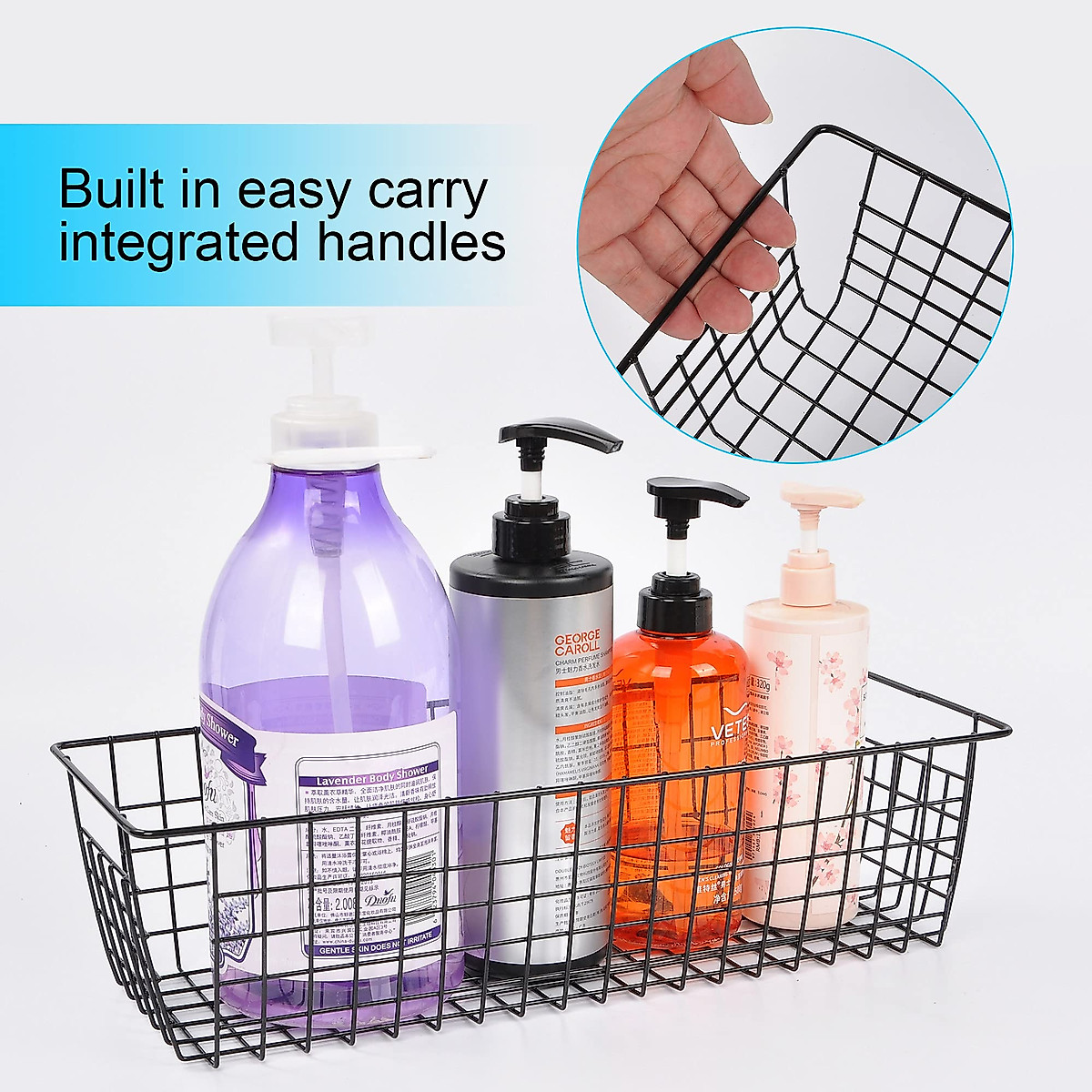 3PCS [Extra Large]Hanging Wire Baskets, Wall Mount Storage Basket, Rustic Toilet Paper Holder for Storage & Organization