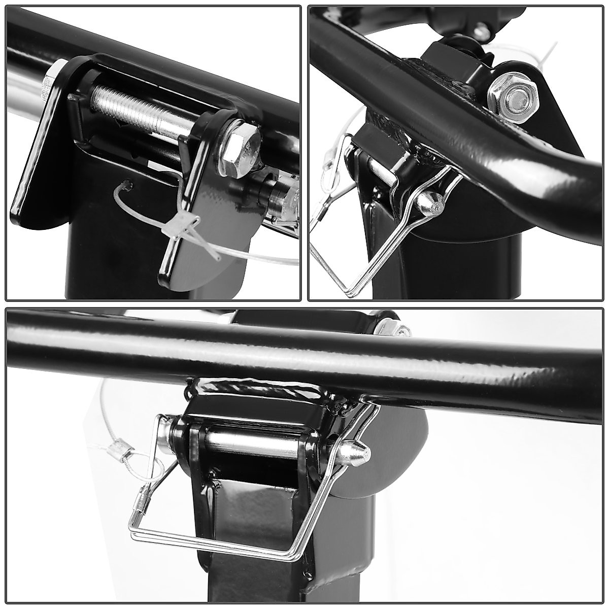 Auto Dynasty 2 Inches Hitch Fold-Up Mount Rear Trailer Bicycle/Bike Rack Carrier Storage (Powdered Coated Black)