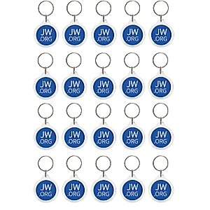 TONOS Jw.org No Blood Double Sided Key Chain for Jehovah's Witnesses-Round-20 Pack