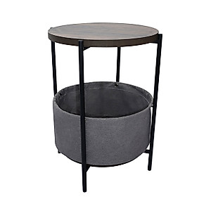 Nathan James Round Modern Side Accent or End Table for Living Room and Bedroom and Nursery Room