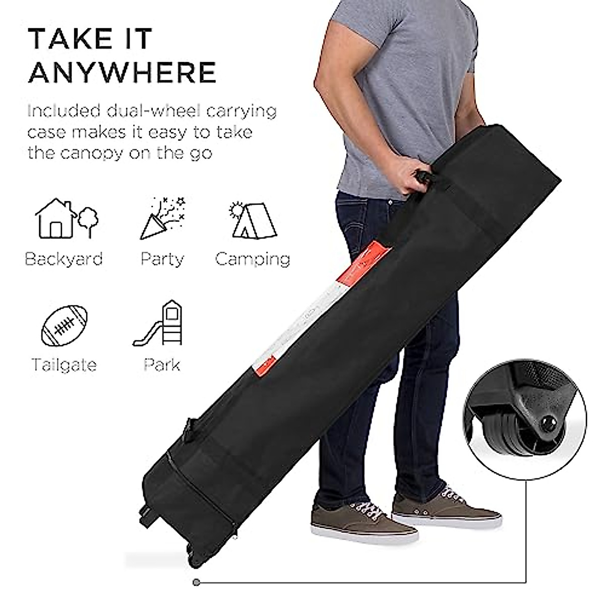 Best Choice Products 10x10ft Pop Up Canopy Outdoor Portable Folding Instant Lightweight Gazebo Shade Tent w/Adjustable Height, Wind Vent, Carrying Bag - Gray