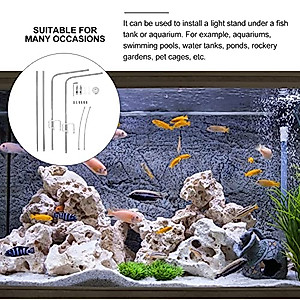 iplusmile Fish Tank Accessory Aquarium Lighting Holder Fish Tank Light Stand Kit, Adjustable Fish Tank Light Rack Aquarium Stand for Aquatic High LED Light Lamp Light Hanging Bracket