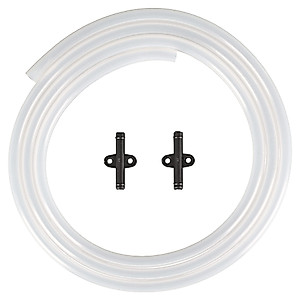 Gevi Household Drain Hose Extension for Nugget Ice Maker GIMN-1000 | 1/4'' ID x 6 Feet Length | Durable Silicone Material with Bending Flexibility | 2 Connectors Included