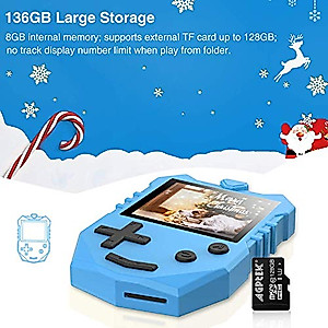 MP3 Player for Kids, AGPTEK K1 Portable 8GB Children Music Player with Built-in Speaker, FM Radio, Voice Recorder, Expandable Up to 128GB, Blue, Upgraded Version