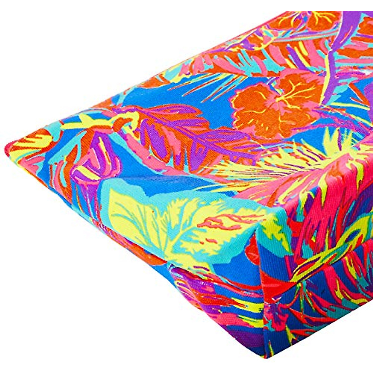 The Holiday Shop London Canvas Clutch Bag Tropical, Multicolour (Blue/Orange/Pink)