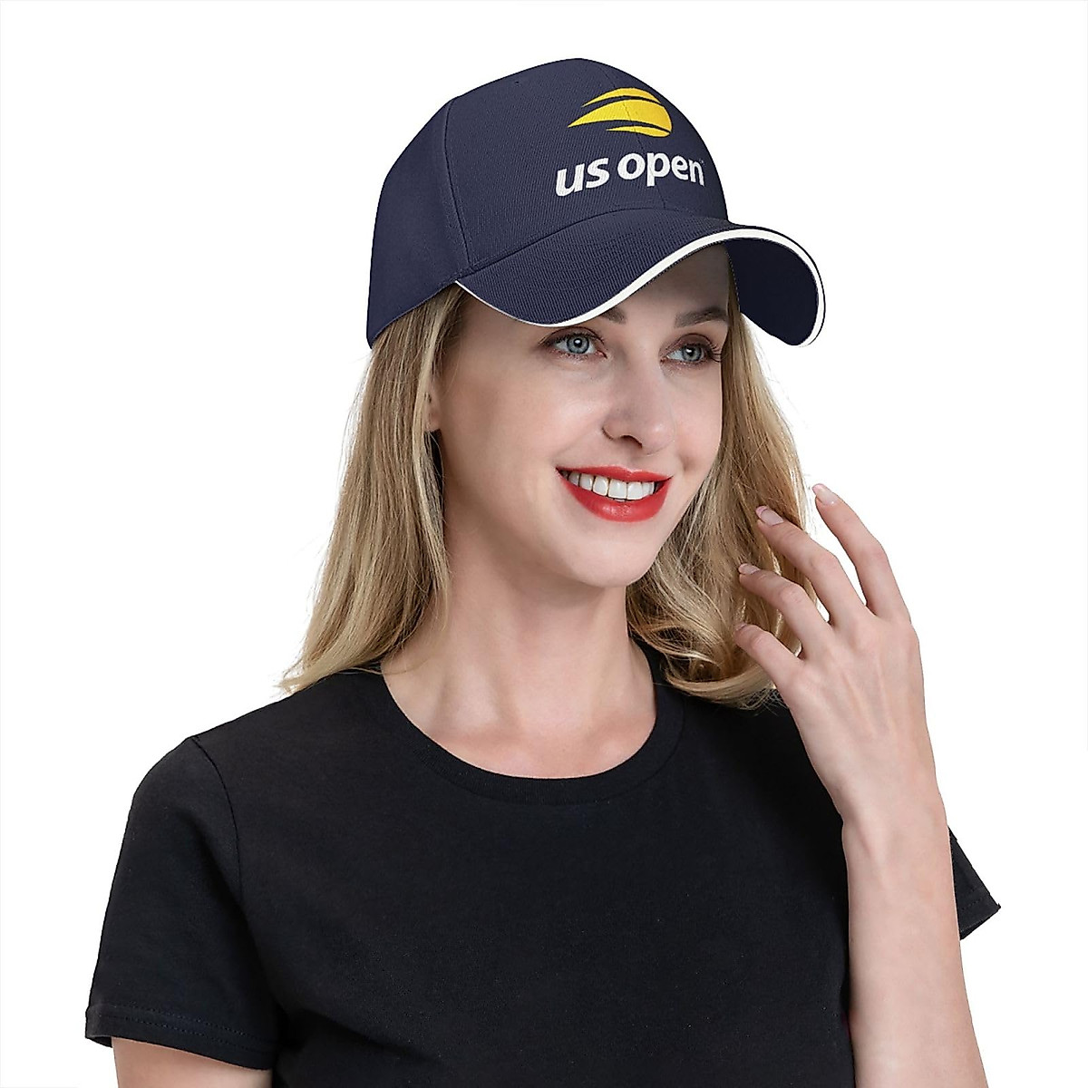 Us Open Tennis 2023 Sandwich Cap Unisex Classic Baseball Capunisex Adjustable Casquette Dad Hat Navy Blue