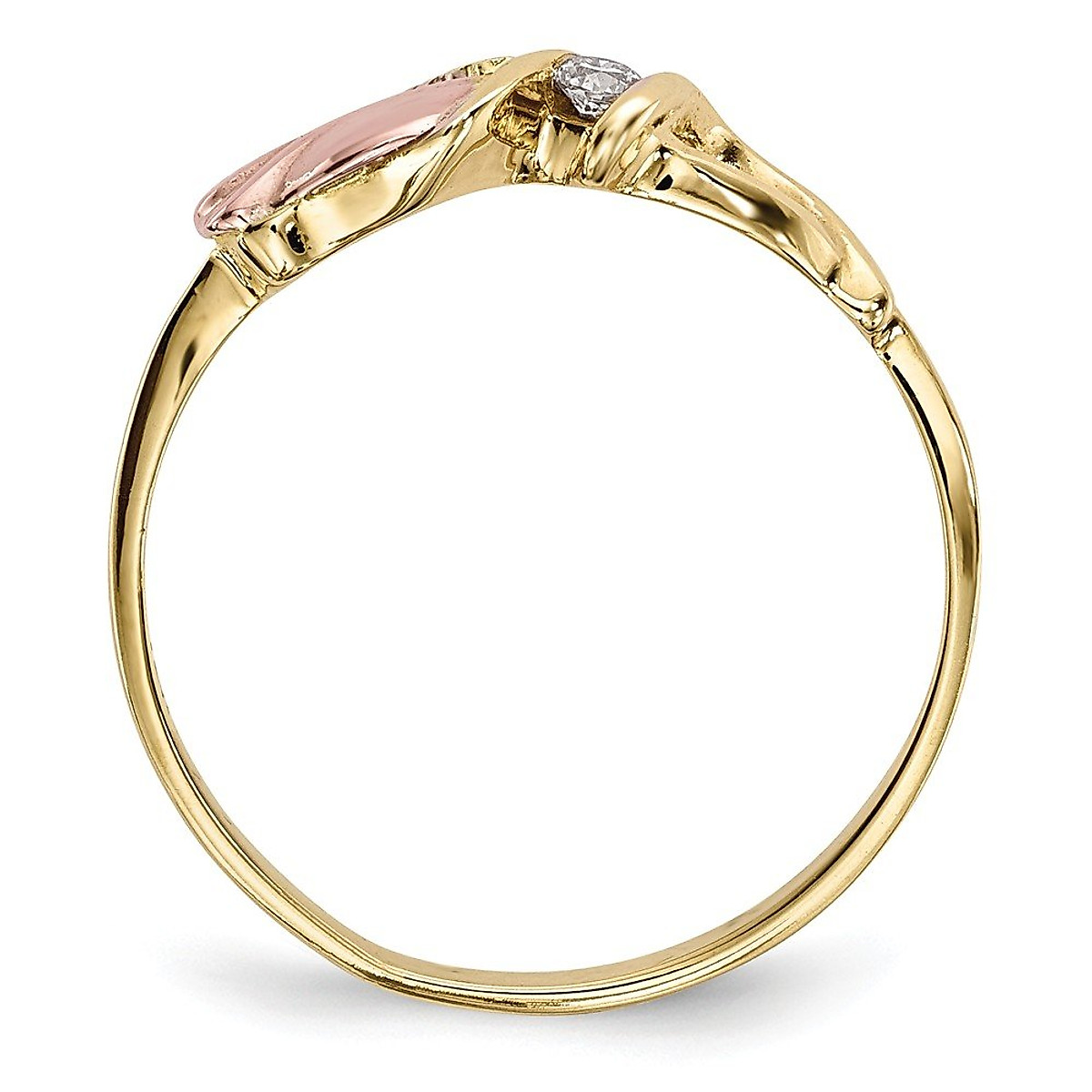 Jewels By Lux 10k Yellow Gold and White Gold Black Hills Gold Diamond Ring