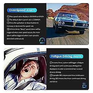 Kingneed C3020 Universal HUD Head Up Display GPS Digital Speedometer with Humidity Detector, MPH Over Speed Warning, Works for Cars & Other Vehicles