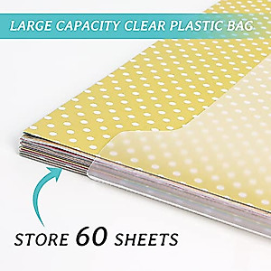 Caydo 24 Pieces Scrapbook Paper Storage Organizer, 12 x 12 Inch Scrapbook Paper Storage with Sticky Index Tabs for Holding Scrapbook Paper, Cardstock, Vinyl Paper, Paper File and Photos