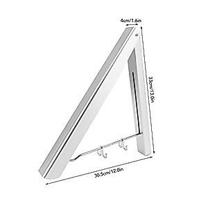 plplaaoo Clothes Drying Rack,Wall Mounted Drying Rack,Durable Aluminum Folding Clothes Drying Rack,Retractable Clothes Hanger Rack for Laundry Room Closet Storage Organization(Silver)