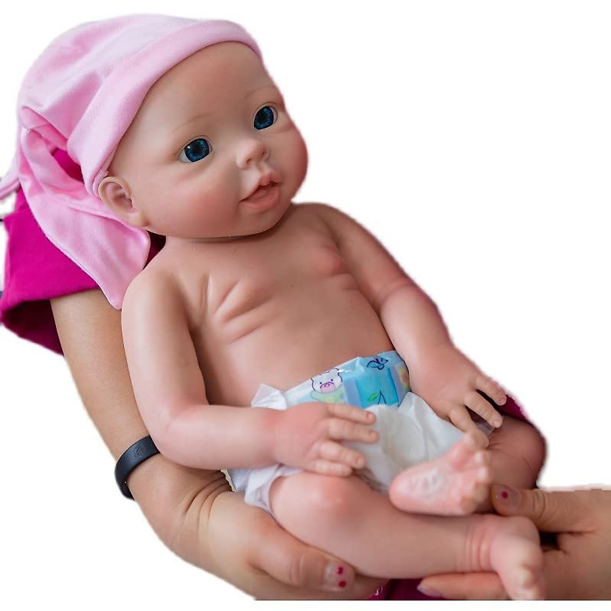 OCSDOLL 20inch Platinum Liquid Full Silicone Reborn Baby Dolls - 6.9Lbs, Lifelike Soft Silicone Newborn Baby Doll Girl，Not Vinyl Dolls,Weighted Realistic Newborn Silicone Full Body Dolls
