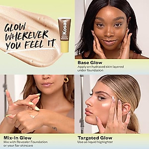 Kosas Glow I.V. Vitamin-Infused Skin Enhancer Face Makeup - Tinted Beauty Highlighter for a Healthy Glow - Illuminate