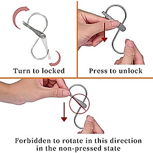 XCISSON S Hooks for Hanging Closet, Stainless Steel S Shaped Hooks with Safety Buckle Design, Heavy Duty S Hanger Hooks for Kitchen, Bathroom, Garden - 4.1 inch - 4 Pack