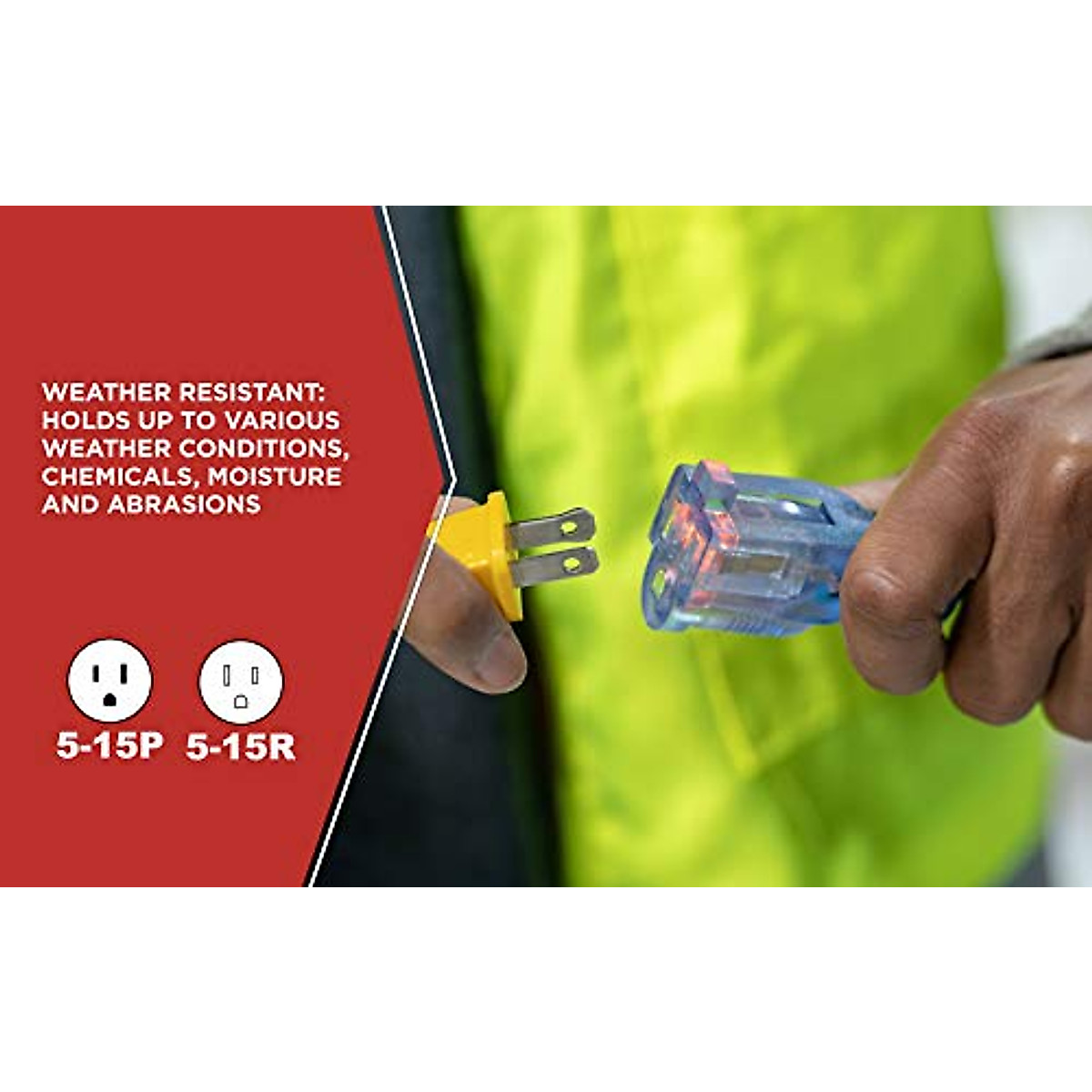 Southwire 65038901 14/3 25-Ft. Generator Power Cord; Black