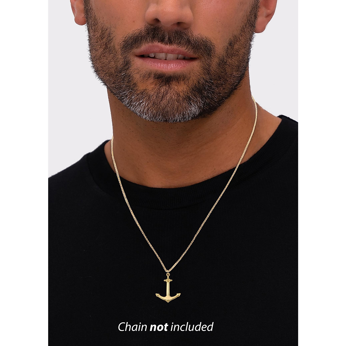 Lucchetta - Fine Nautical Gold Anchor Pendant Jewelry - Recommended Gift for Sailors! | Men's Women's 14k Pendants for Necklaces (up to 4mm) | Authentic Italian Jewelry from Italy