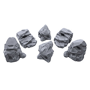 EnderToys Stone Boulder Bundle, Terrain Scenery for Tabletop 28mm Miniatures Wargame, 3D Printed and Paintable