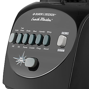 Black & Decker BL10450HB Crush Master 10-Speed Blender with 42-Ounce Glass Jar, Black