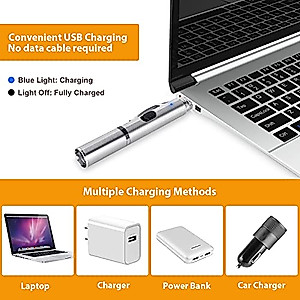 Cat Toys for Indoor Cat Kitten Toys Pointer for Interactive Playing, Cat Flashlight LED Projection, USB Rechargeable Pet Dog Chasing Toys, Pack of 2