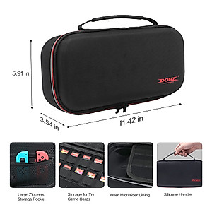 ECHZOVE Controller for Nintendo Switch, Ergonomic Large Grip for Switch with Gravity Induction of Six-Axis Gyroscope, Double Motor Vibration and Screen Capture Button, Include the Storage Bag