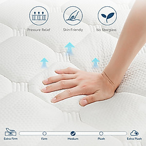 ONBRILL Queen Mattress,10 Inch Hybrid Mattress in a Box with Memory Foam,Motion Isolation Individually Wrapped Pocket Coils Mattress,Medium Firm Queen Bed Mattresses CertiPUR-US Certified