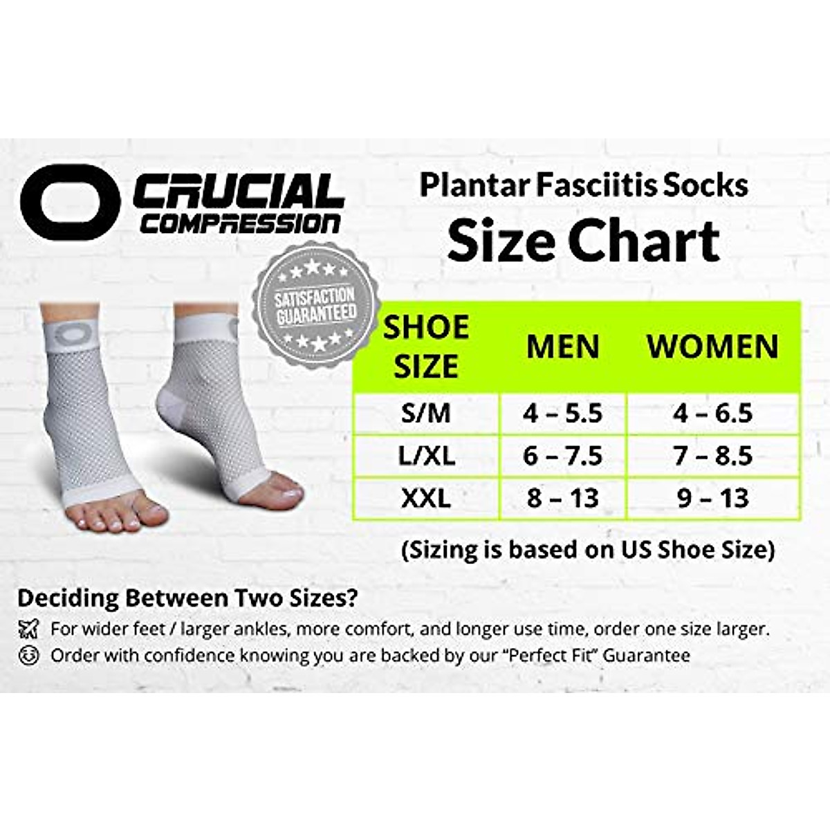 Plantar Fasciitis Socks with Arch Support for Men & Women - Best Ankle Compression Socks for Foot and Heel Pain Relief - Better Than Night Splint Brace, Orthotics, Inserts, Insoles