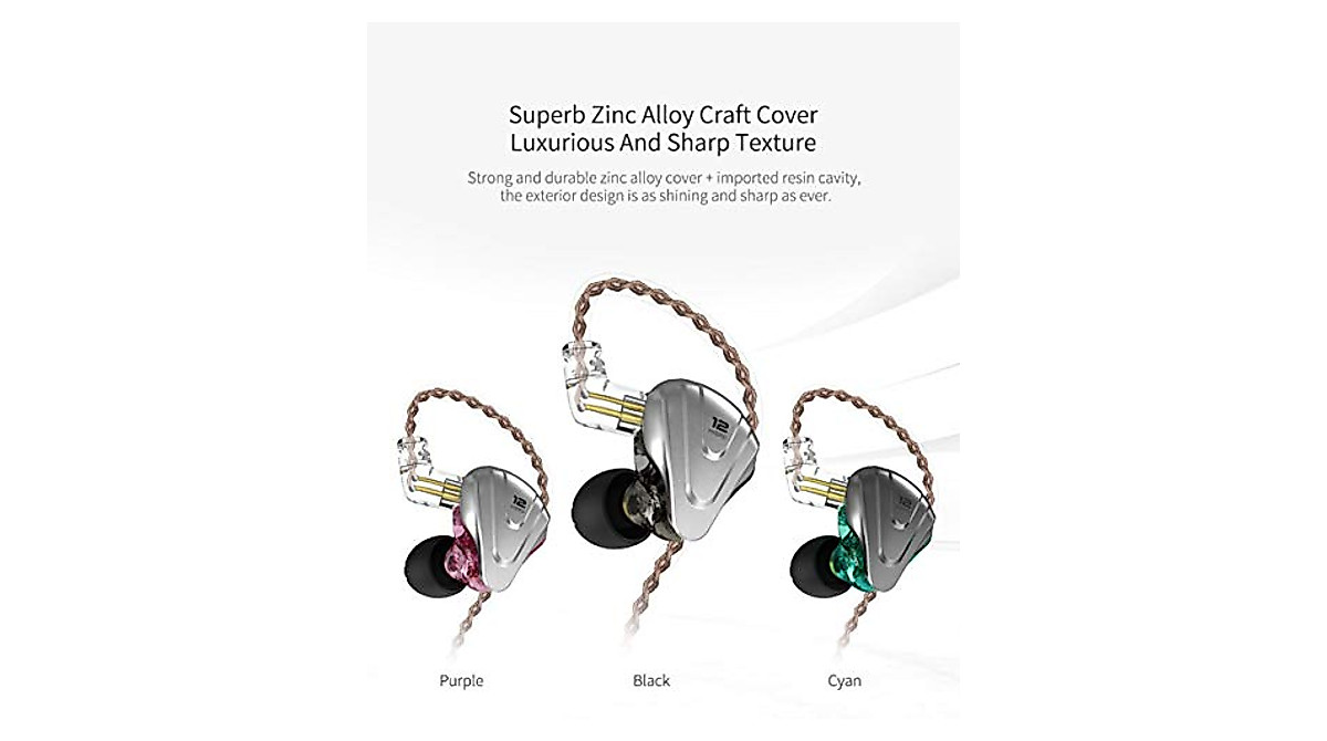 KZ ZSX In-Ear Monitors - HiFi Sound & Detachable Cable