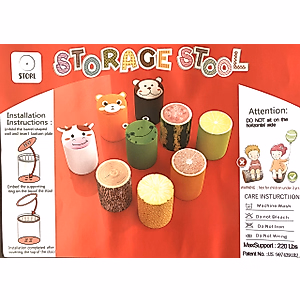 Storl Organizer Storage Stool for Toy and Cloth and Kids Stool (Tree, 12Wx13H)