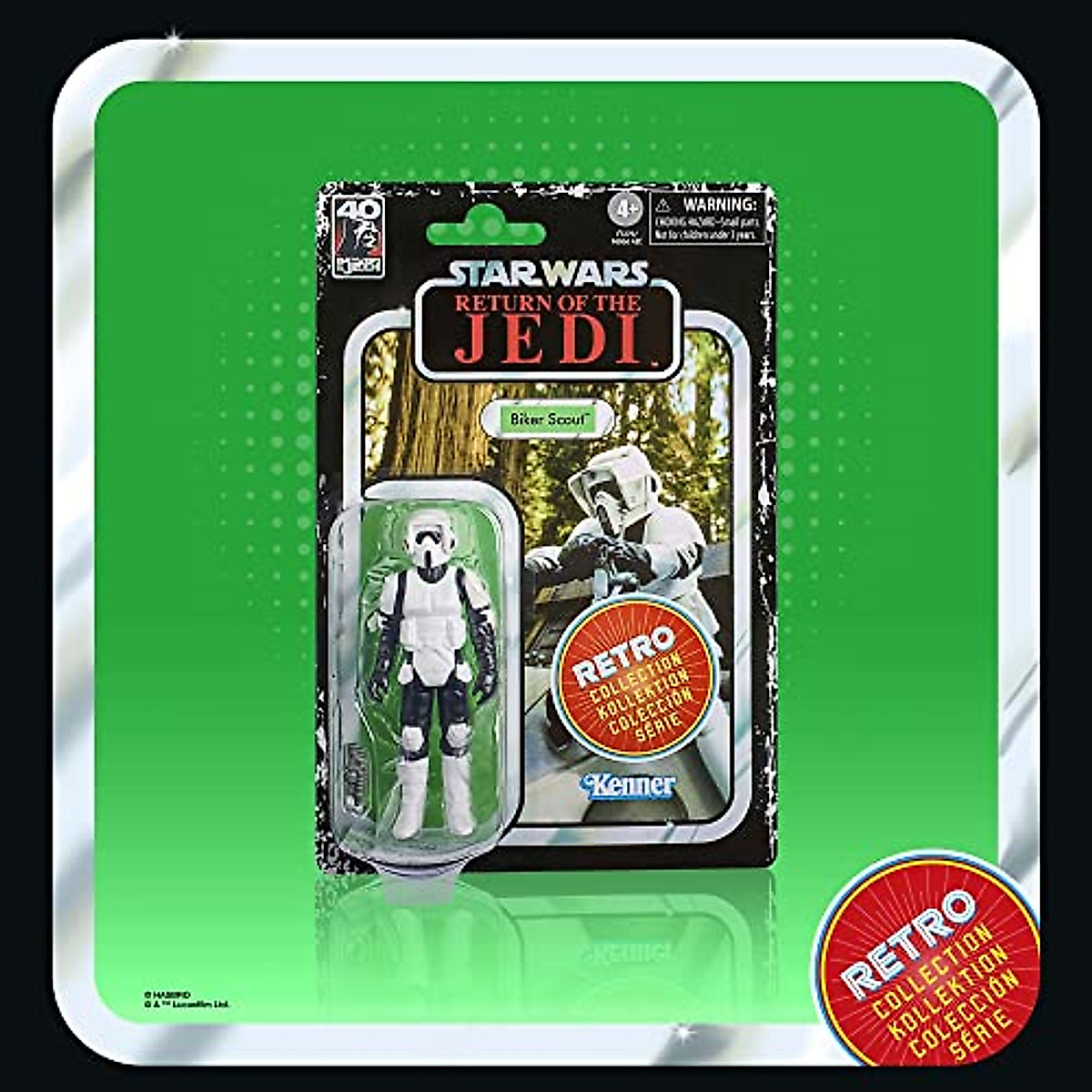 STAR WARS Retro Collection Biker Scout, Return of The Jedi 3.75-Inch Collectible Action Figures, Ages 4 and Up