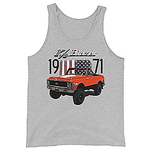 1971 Chevy Blazer K5 Truck American Patriotic Unisex Tank Top Athletic Heather