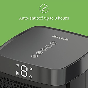 Holmes Aer1 True HEPA Medium Room Air Purifier Tower Plus Ionizer With Touch Controls, 743 Sq. Ft. Coverage, 8-1/4" x 27"