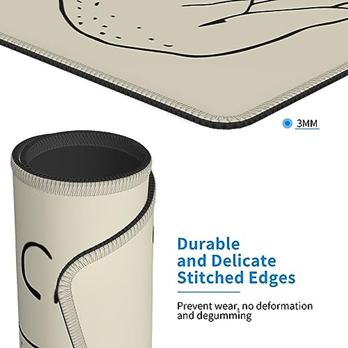 Jakayla Frog Mouse Pad with Non Slip Rubber Base, Mousepad with Stitched Edge, Waterproof Cute Gaming Mouse Pad for Computer Home Office Gaming Working 9.5" x7.9" - Self Care 165A