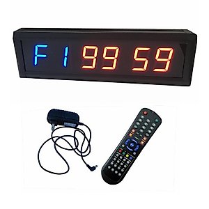 AZOOU Internal Training Timer Gym Boxing Tabata Stopwatch Led Wall Clock for Fitness W/Remote Control